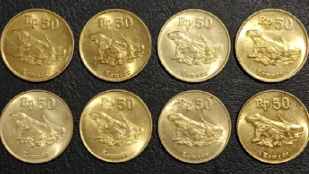 Harganya Terus Naik! Koin Kuno 50 Perak Gambar Komodo Menuju Jutaan ...