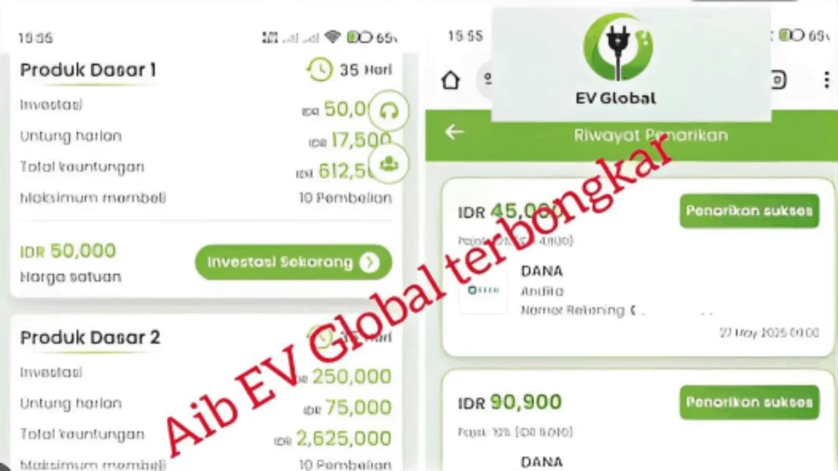 Apakah Benar Cuma Modal Rp50 Ribu Bisa Kaya di Aplikasi EV Global? Ini Penjelasannya ...