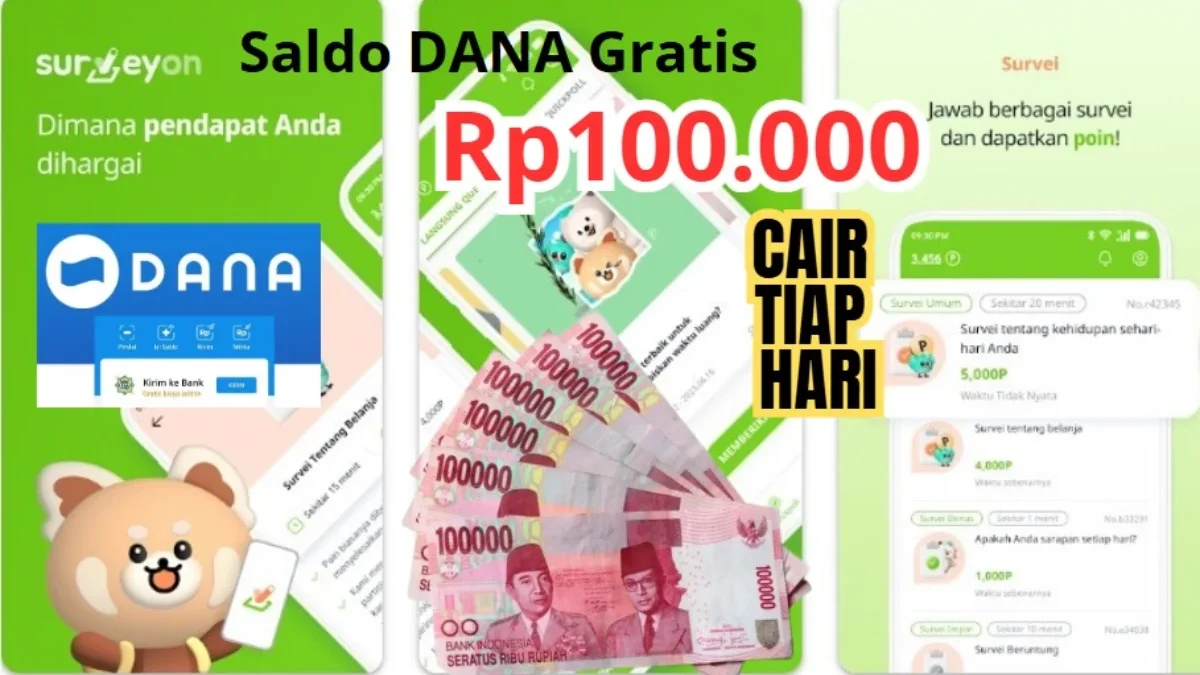 5 Cara Cepat Dapat Saldo DANA Gratis Rp100.000 Tiap Hari dari Aplikasi ...