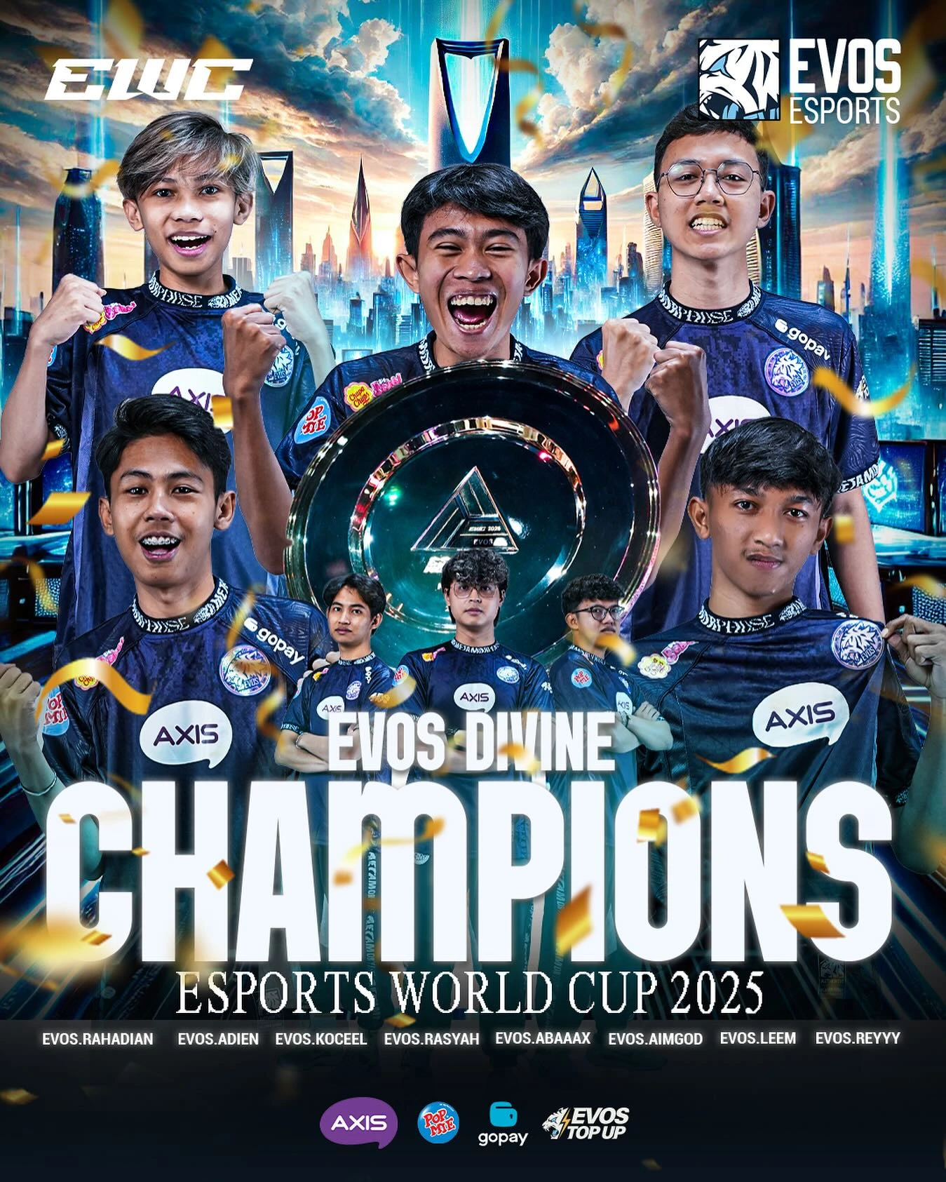 Membanggakan! Tim Indonesia EVOS Divine Raih Gelar Juara EWC 2025 Free Fire – jabarekspres.com