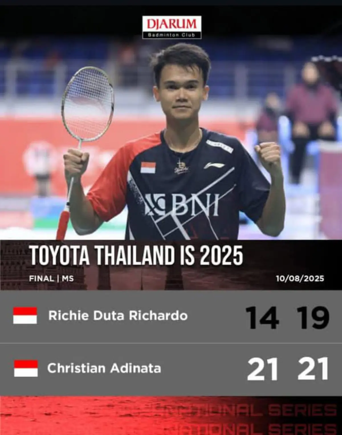 Christian Adinata Kunci Gelar! Begini Jalannya Final Thailand ...