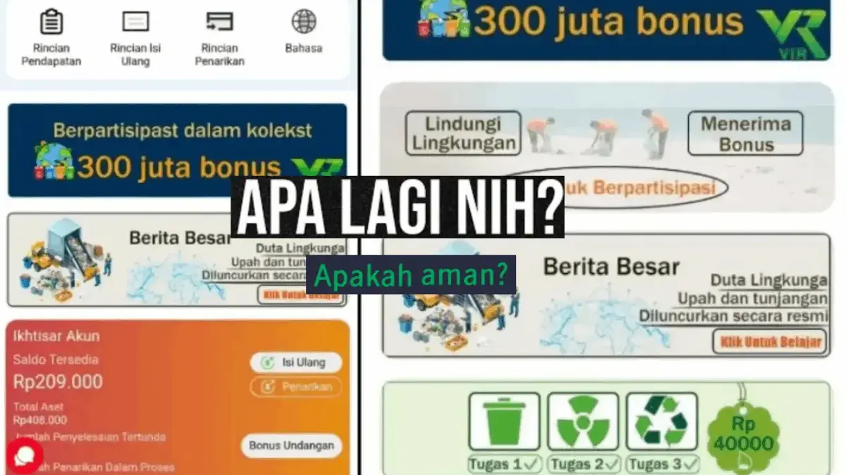 Aplikasi VIR Penghasil Uang dari Foto Sampah, Benarkah Aman? – jabarekspres.com