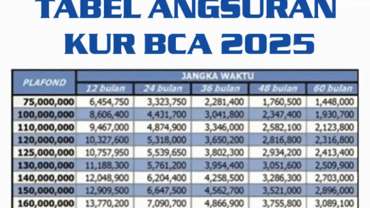 Update KUR BCA 2025 Bulan November: Pinjaman 50 Juta untuk UMKM, Ini ...