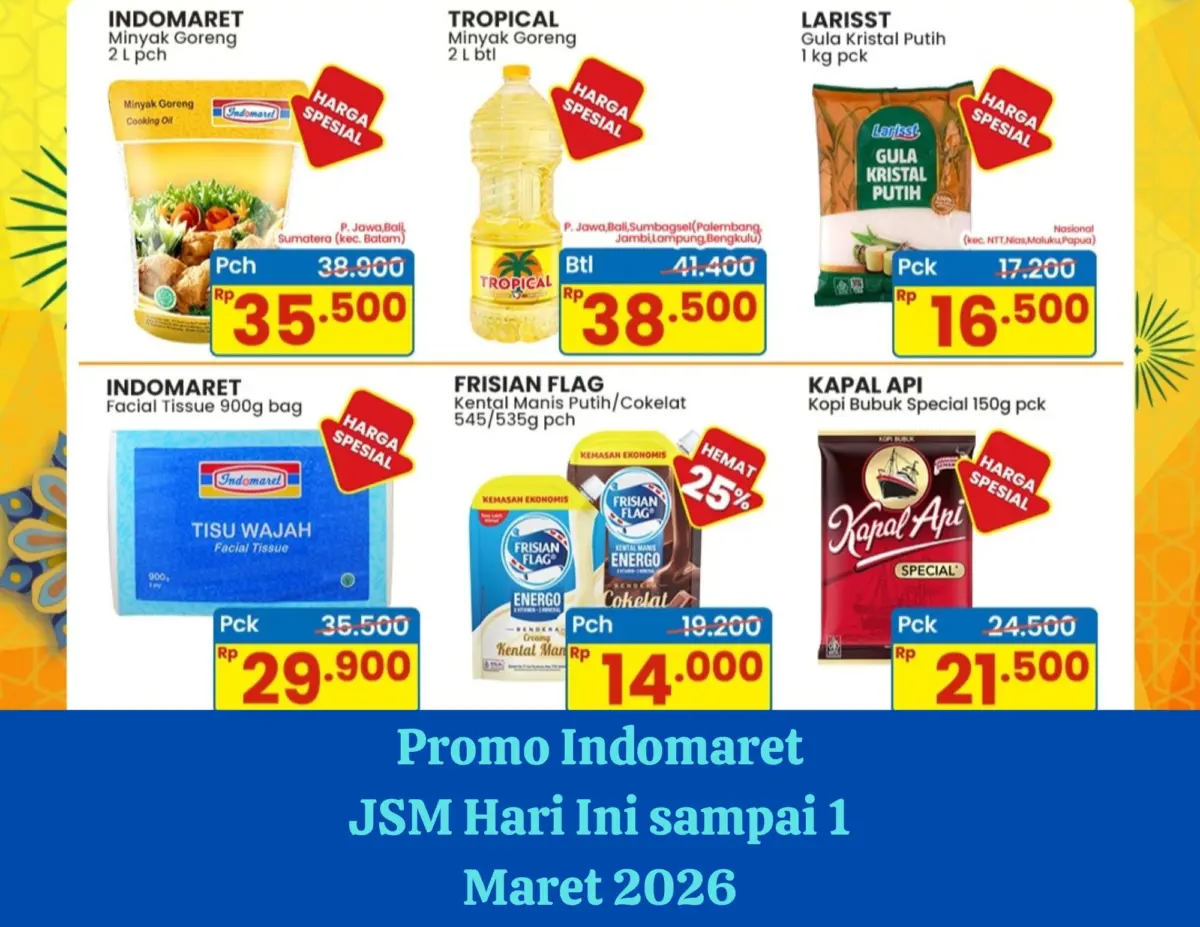 Promo JSM Indomaret Hari Ini Sampai 1 Maret 2026: Serba Hemat Kebutuhan ...