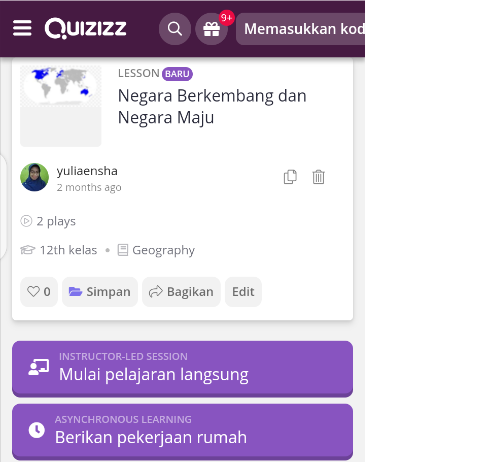 Aplikasi Fitur Presentasi Interaktif di Quizizz dalam Pembelajaran ...