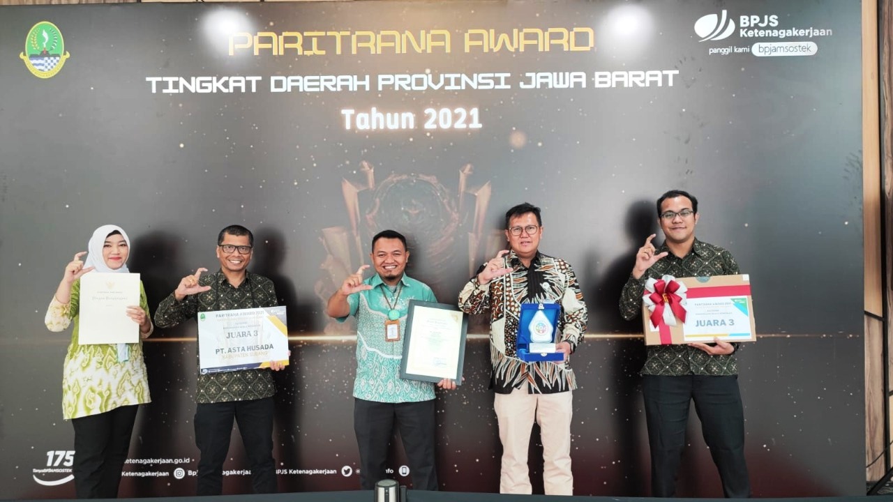 PT Asta Husada dari Subang Sabet Penghargaan Paritrana Award – Pasundan Ekspres