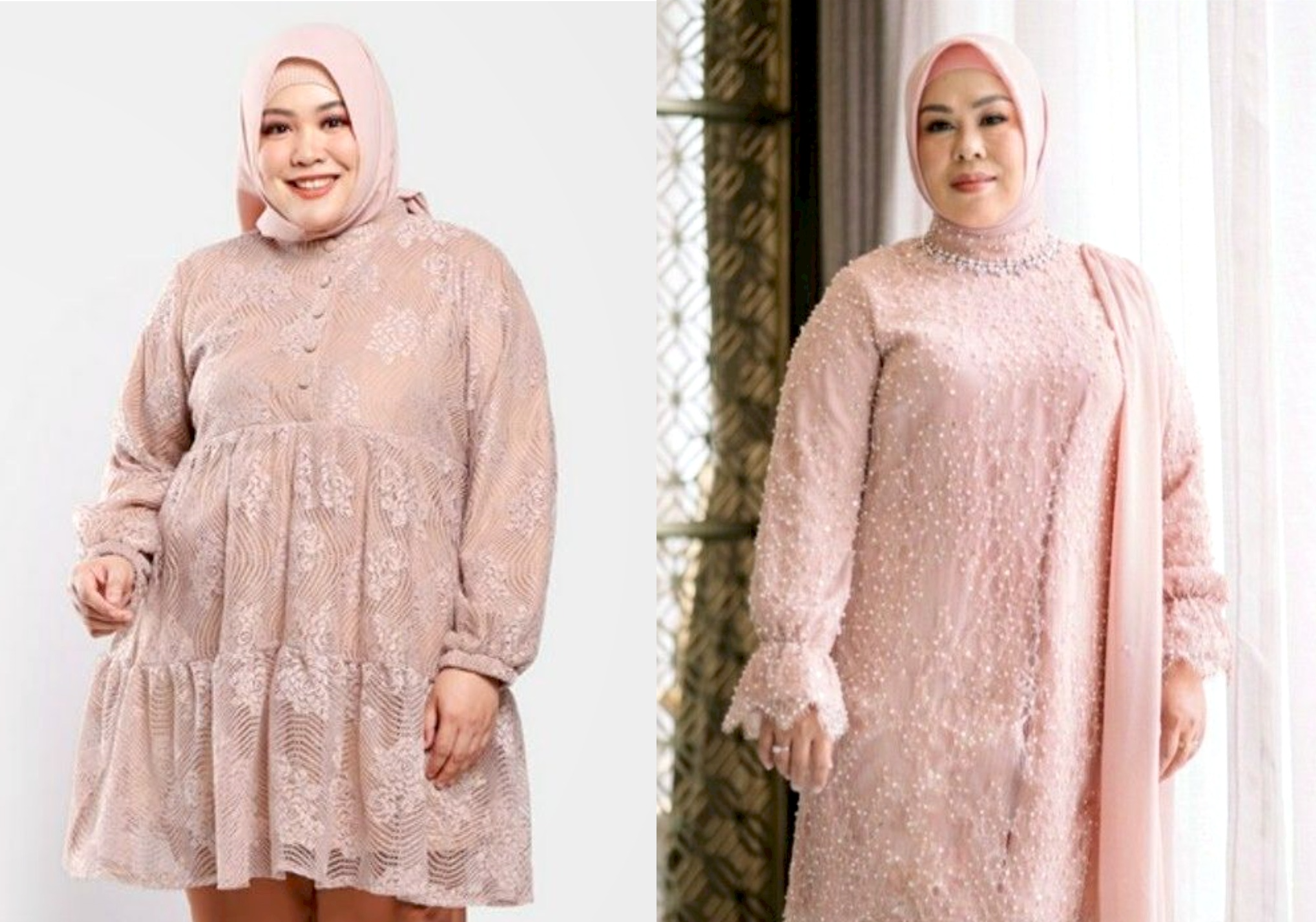 7 Dress Brokat Untuk Orang Gemuk Berkerudung, Fashionable! – Pasundan ...