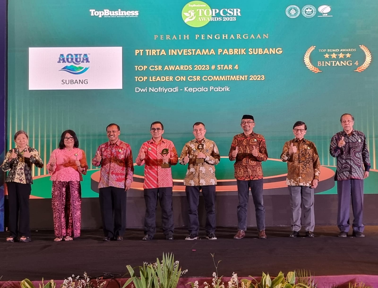 AQUA Subang dan 8 Pabrik AQUA di Jawa Barat Sabet Top CSR Awards ...