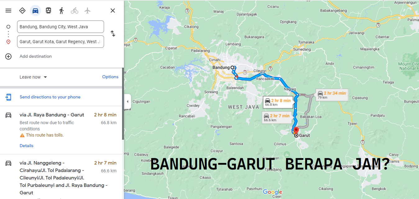 Berapa Jam dari Bandung ke Garut? Segini Estimasi Waktu Tempuh – Radar ...