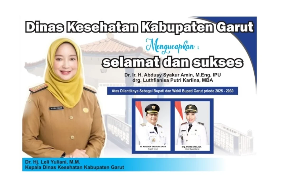 Kepala Dinas Kesehatan Kab. Garut Mengucapkan SELAMAT Atas Dilantiknya ...