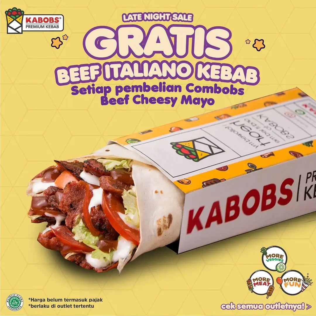 Bisa Dapat Gratis Beef Italiano Kebab di Kabobs, Ketentuannya ...