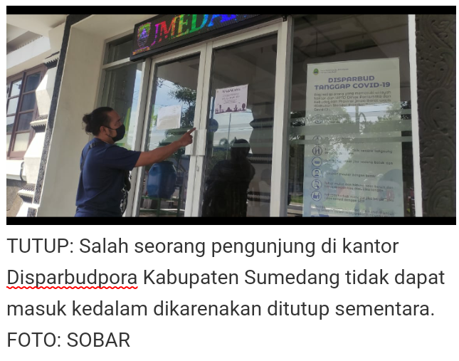 Kantor Disparbudpora Sumedang Tutup. Sekda Kerja Dari Rumah – Sumedang ...