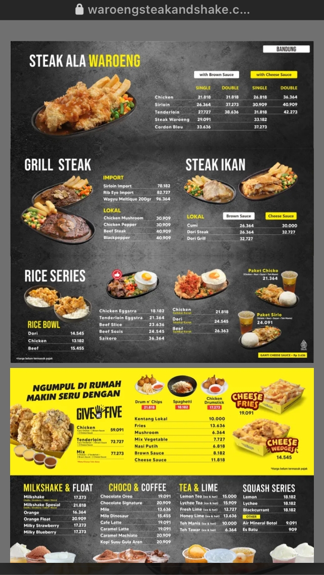 Steak Murah Enak, Waroeng Steak Outlet Jatinangor – Sumedang Ekspres