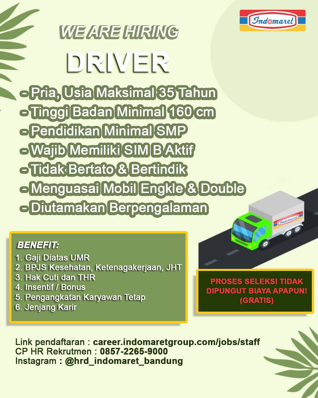 Lowongan Kerja Driver Indomaret Terbaru. Bisa Untuk Lulusan SMP ...