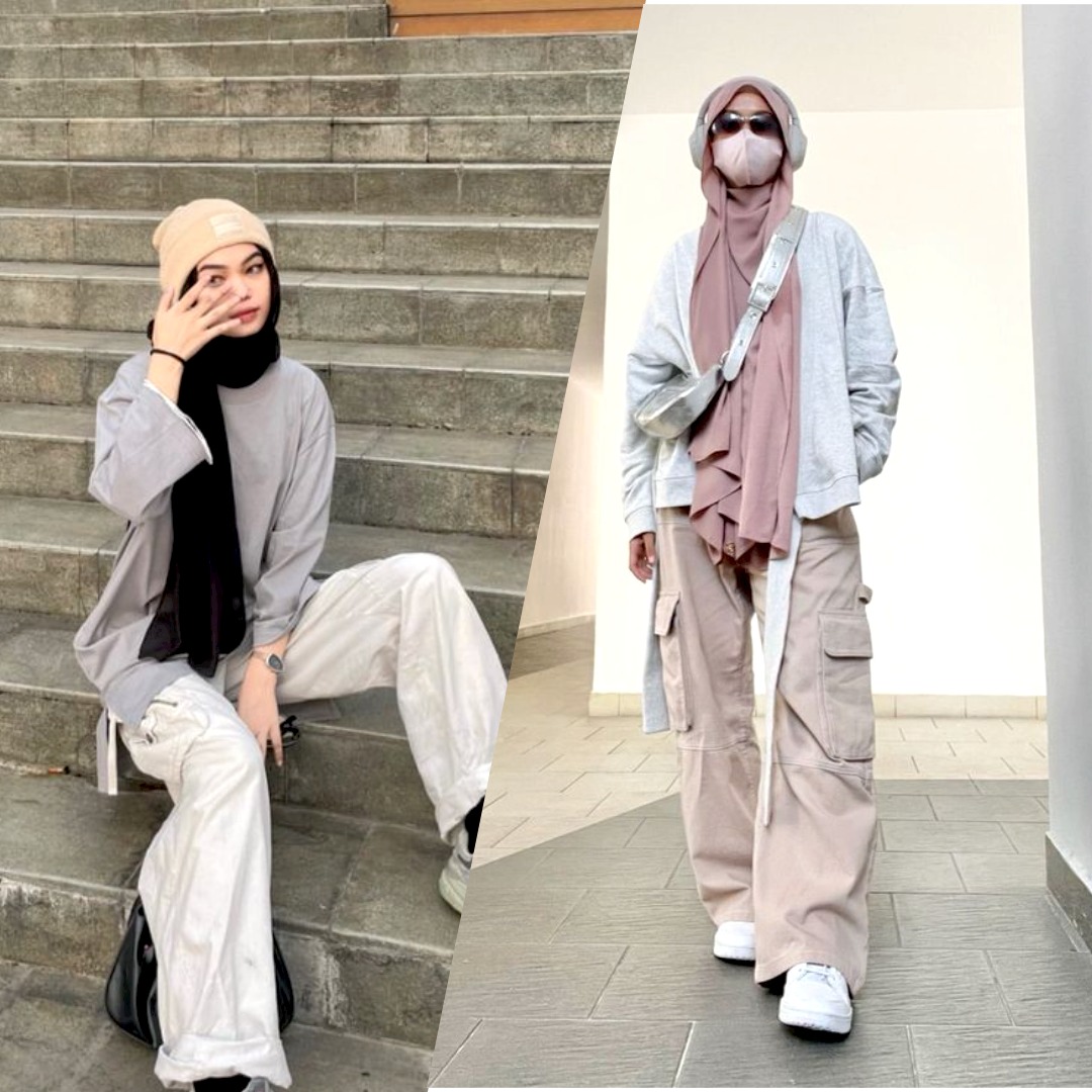 Bikin Ga Kusam! Baju Abu-Abu Muda Ternyata Cocok Dengan Jilbab Warna ...