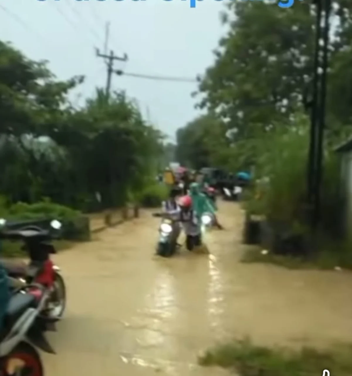 Sungai Meluap, Pengendara Antri Melintas di Jembatan Cikanyere ...